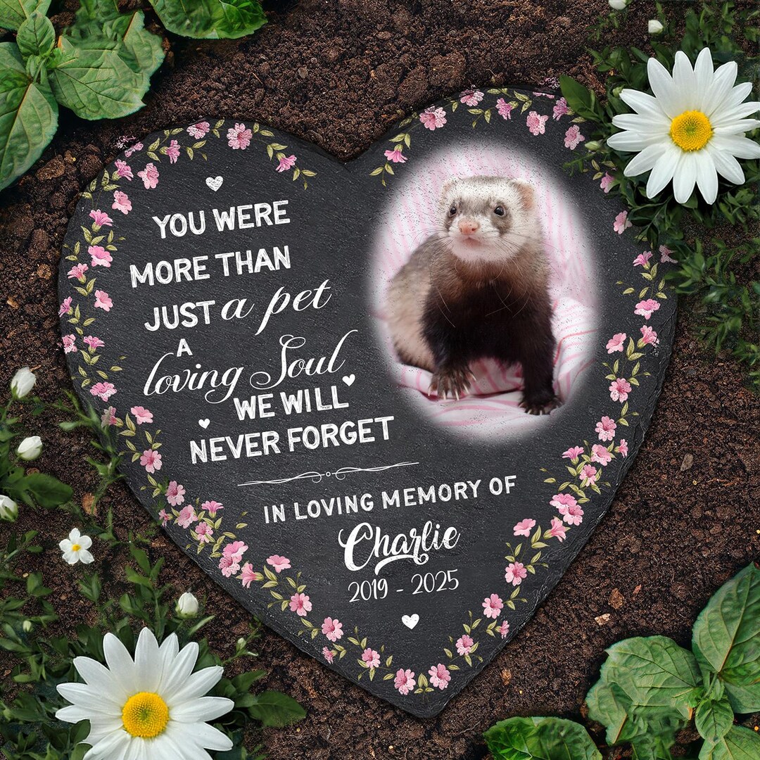 Personalized Ferret Memorial Stone: Custom Pet Garden Slate ...