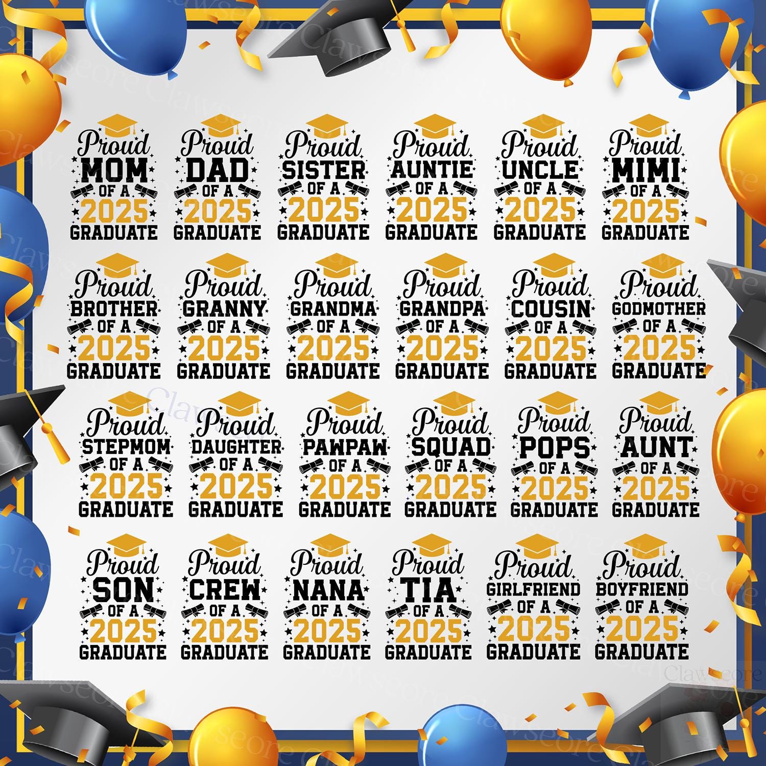Graduation Svg Bundle, Graduation Cut File, Grad 2025, University Svg ...