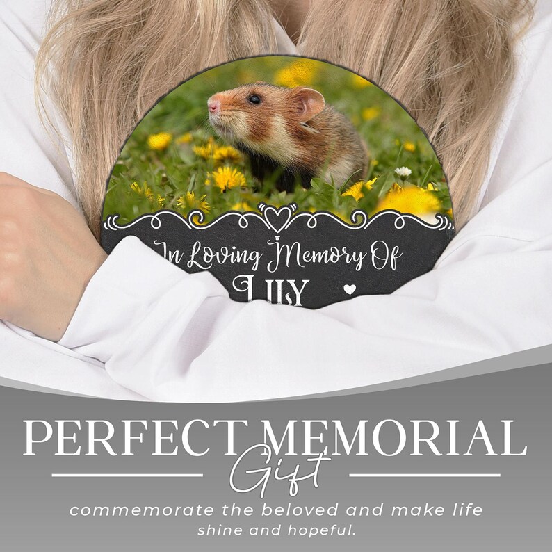 Personalized Hamster Memorial Stone - Custom Slate Pet Memorial Plaque ...