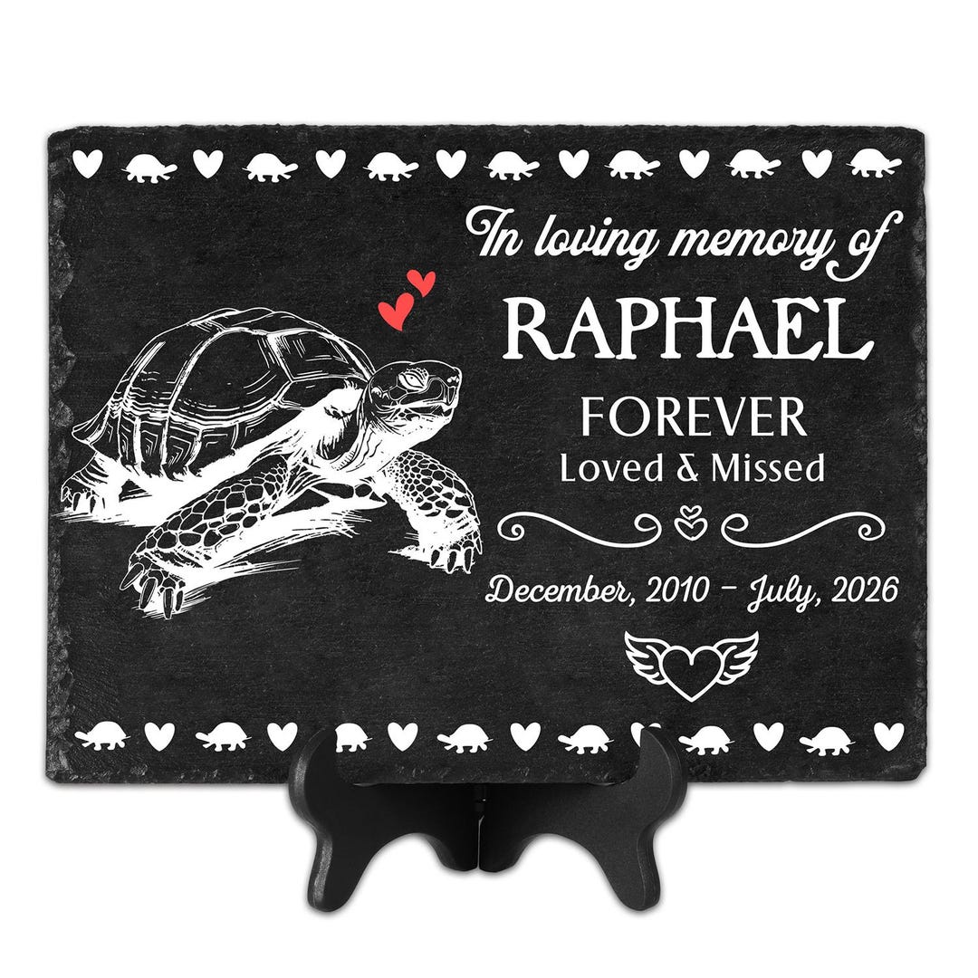 Personalized Turtle Memorial Stone - Custom Pet Memorial Gift, Animal ...