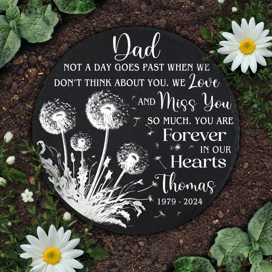 Personalized Dad Memorial Gifts, Custom Memorial Slate Plaque ...