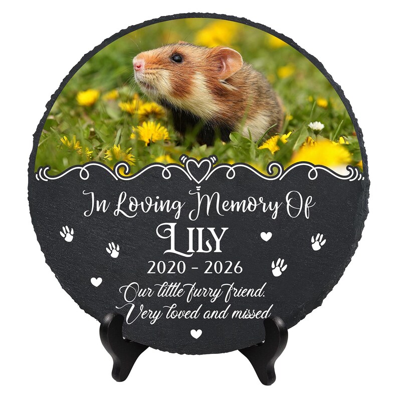 Personalized Hamster Memorial Stone - Custom Slate Pet Memorial Plaque ...