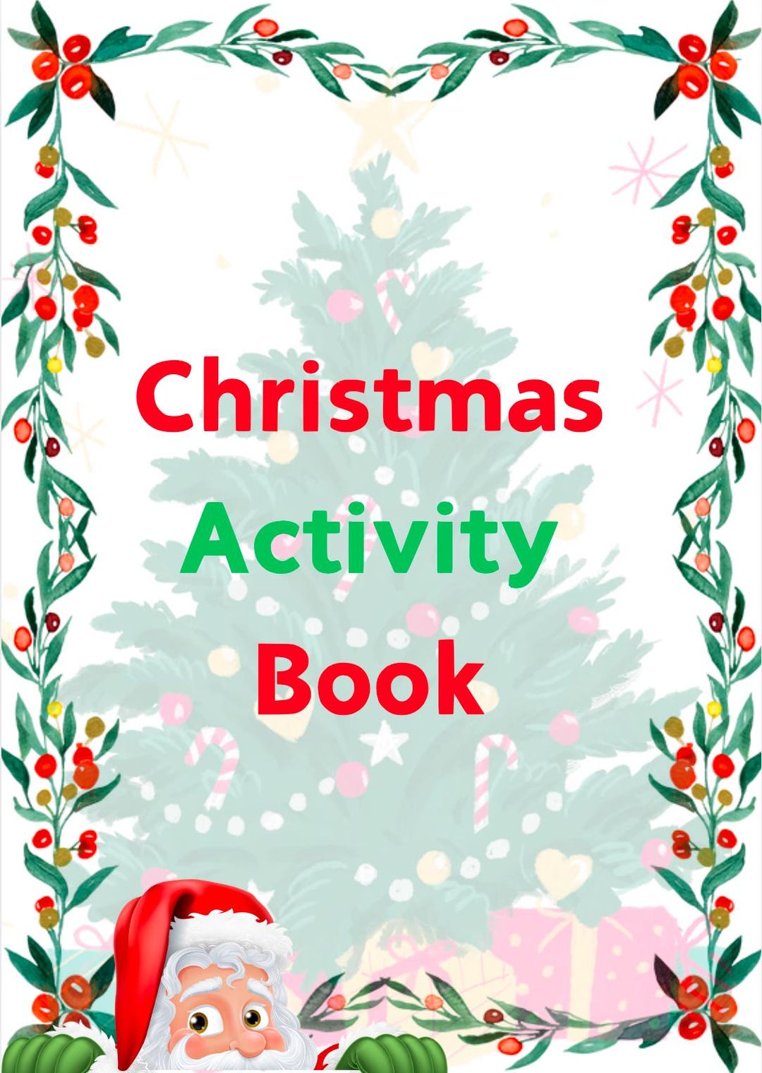 10 Page Christmas Activity Book for Kids-fun Holiday Printables - Etsy