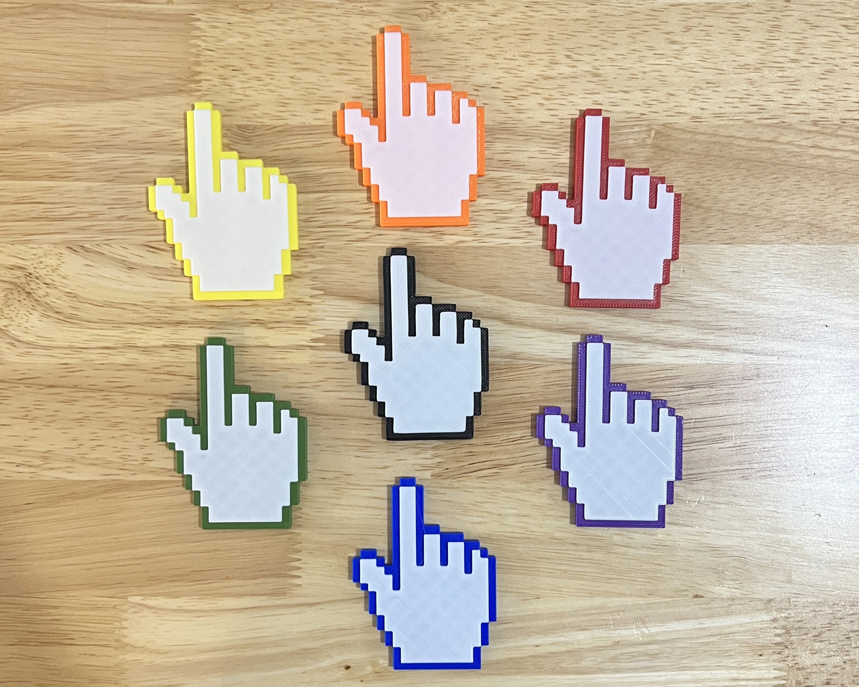 Hand PC Cursor 8-bit Style: 3D Magnet With Custom Color and - Etsy