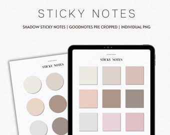 DIGITAL Sticky Notes Transparent Stickers, Pre-cropped, PNG, Goodnotes ...