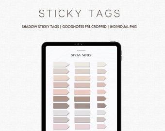 DIGITAL Sticky Notes Transparent Stickers, Pre-cropped, PNG, Goodnotes ...