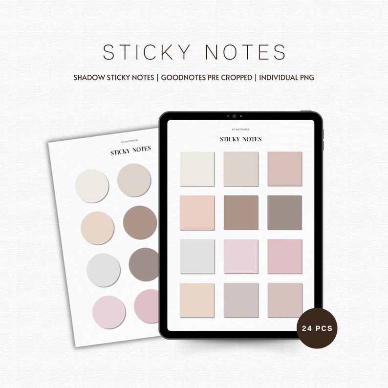 DIGITAL Sticky Notes Transparent Stickers, Pre-cropped, PNG, Goodnotes ...