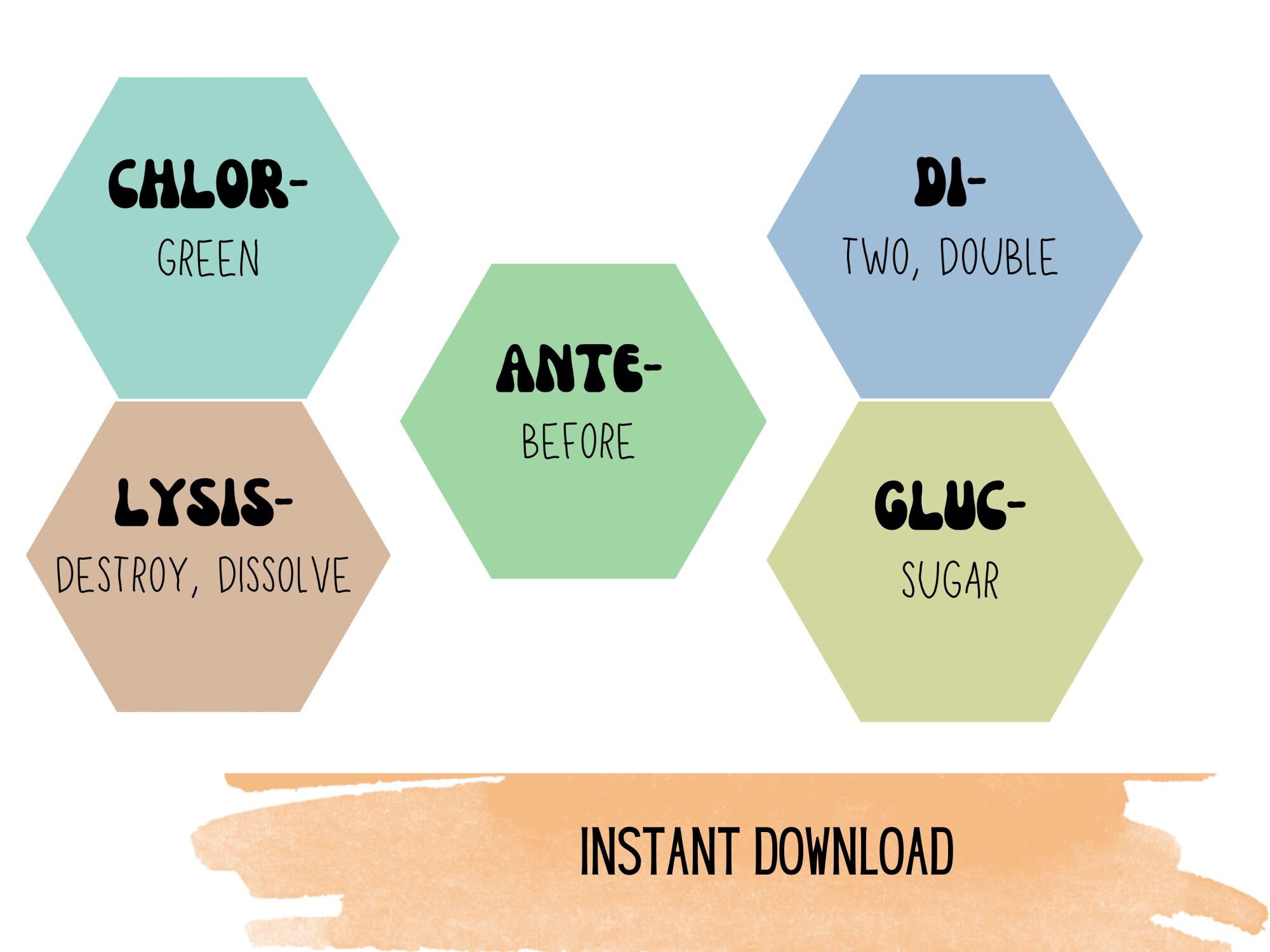 Science Classroom Wall Art Decor Prefixes for Biology - Etsy