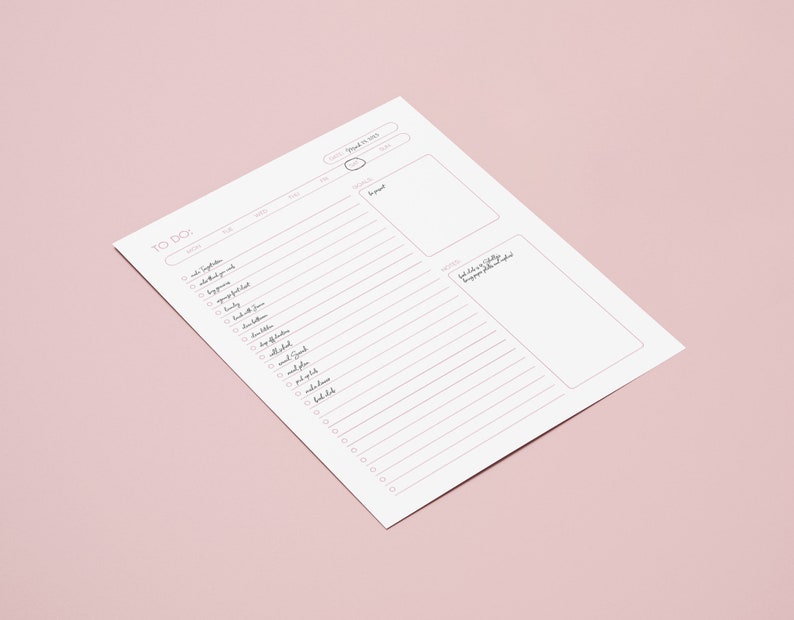 Minimalist to Do List Printable - Etsy