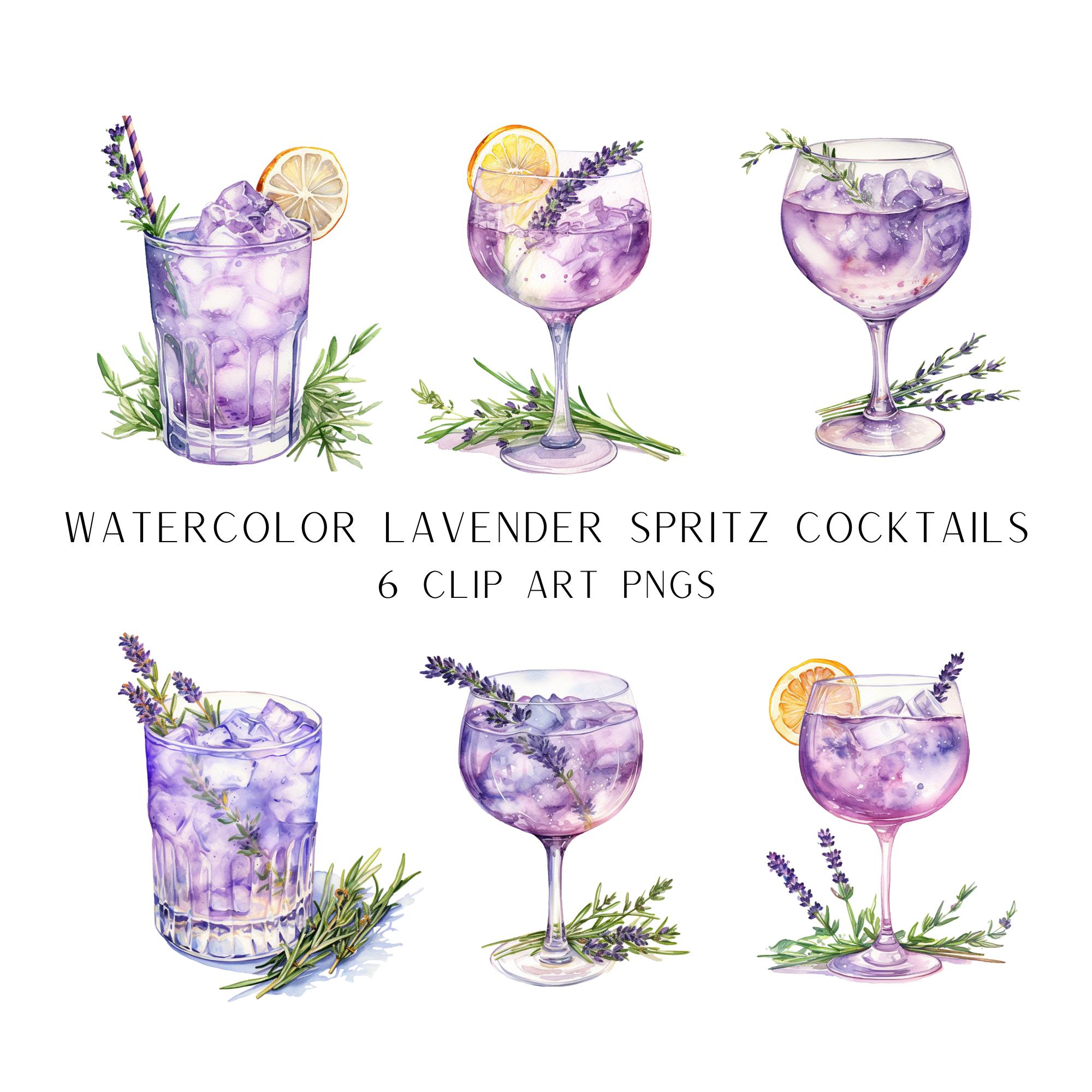 Lavender Spritz Illustration, Lavender Spritz PNG, Wedding Bar Sign ...