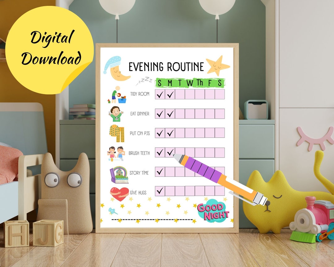 Children Day Routine, Printable Childern Time Table, School Planner for ...