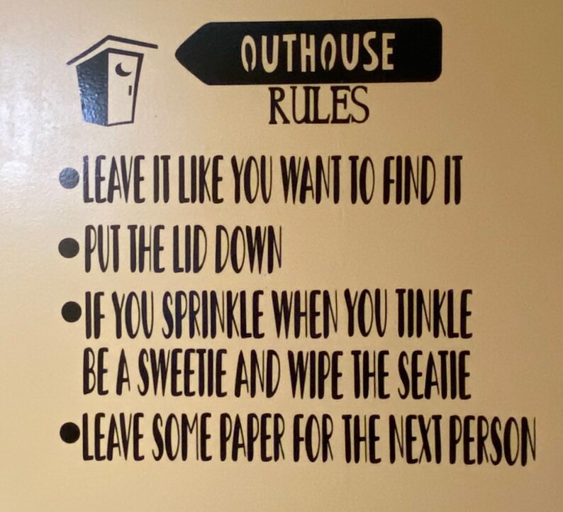 Outhouse Decal - Etsy