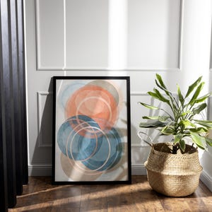 Abstract Circles Wall Art | Minimalist Printable Digital Art - Etsy