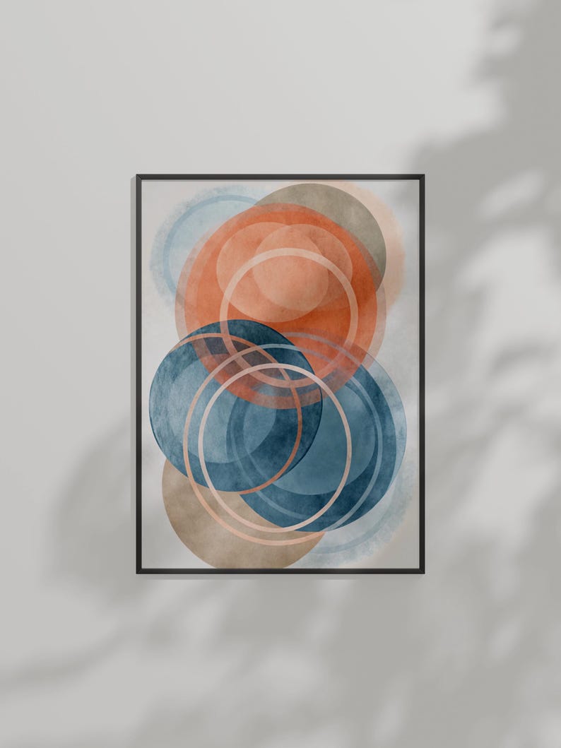 Abstract Circles Wall Art | Minimalist Printable Digital Art - Etsy