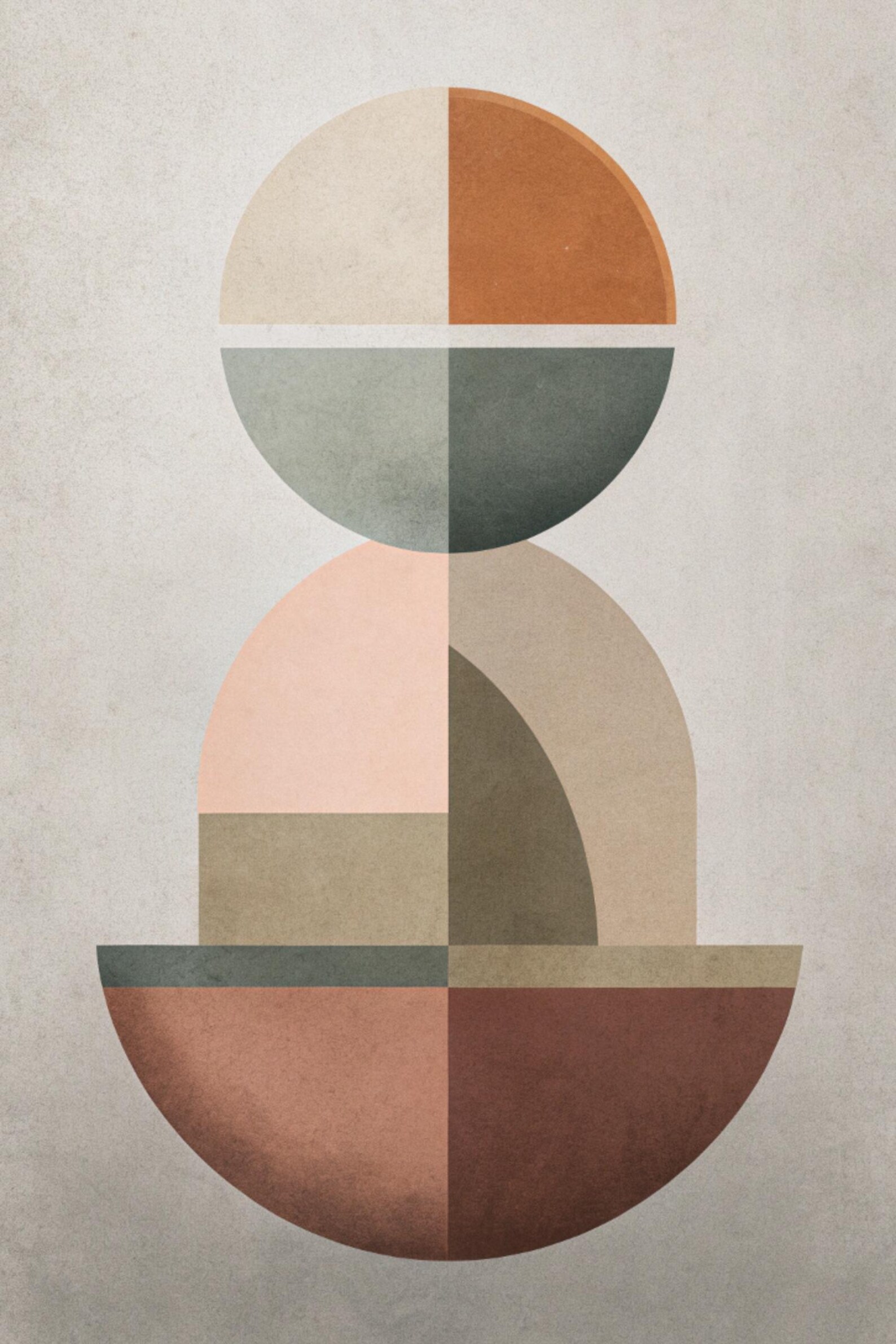 Modern Geometric Art | Abstract Neutral Tones | Digital Wall Art Print ...