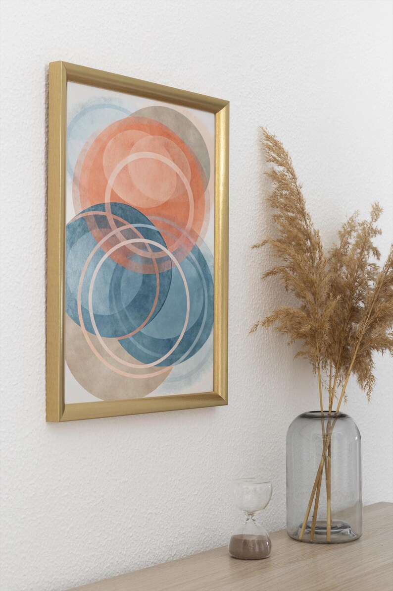 Abstract Circles Wall Art | Minimalist Printable Digital Art - Etsy