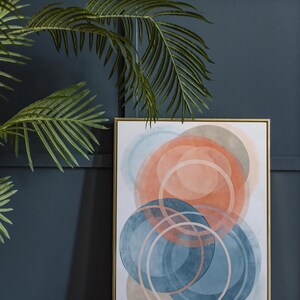 Abstract Circles Wall Art | Minimalist Printable Digital Art - Etsy