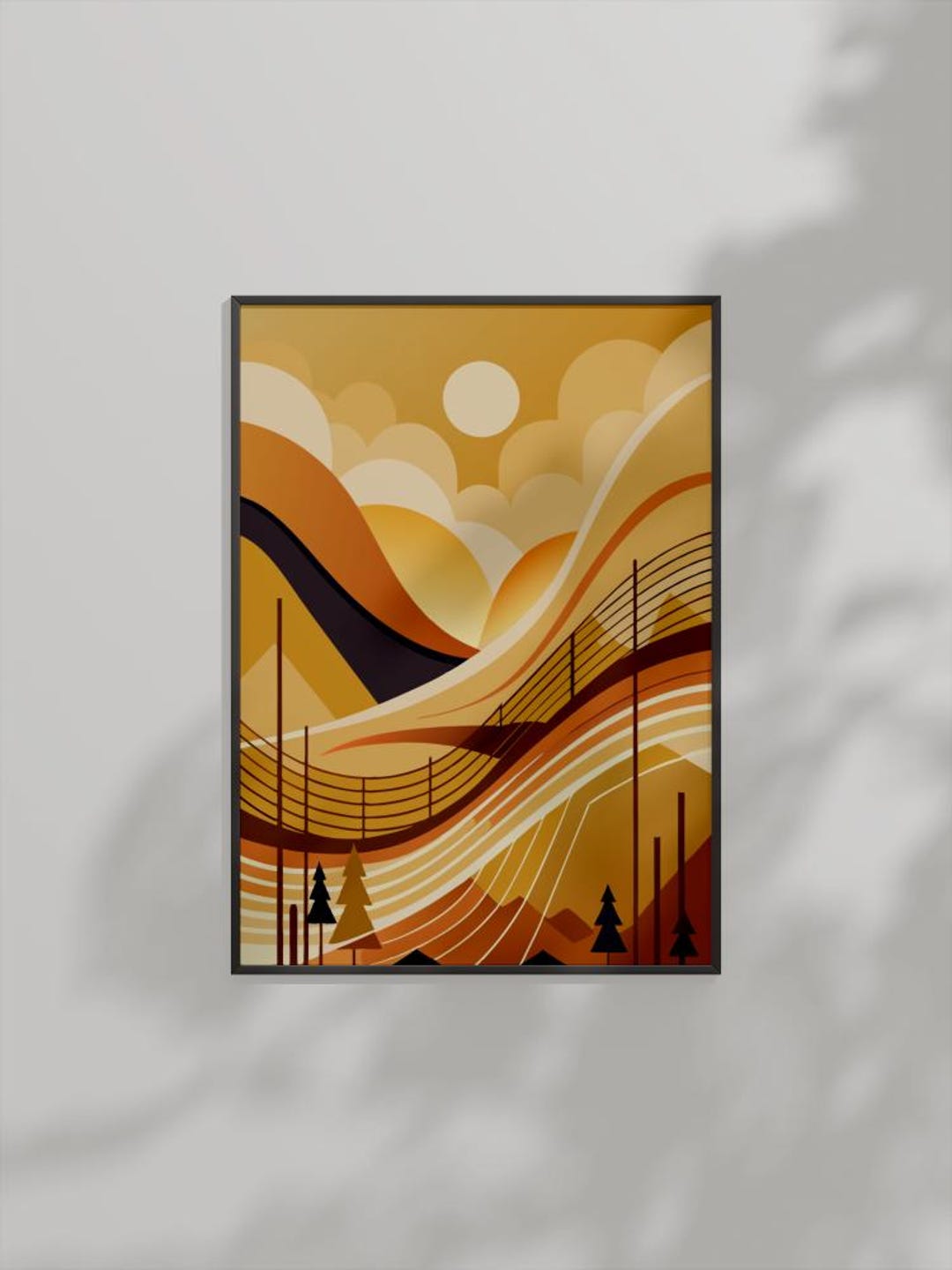 Golden Horizon Landscape Printable Wall Art - Etsy
