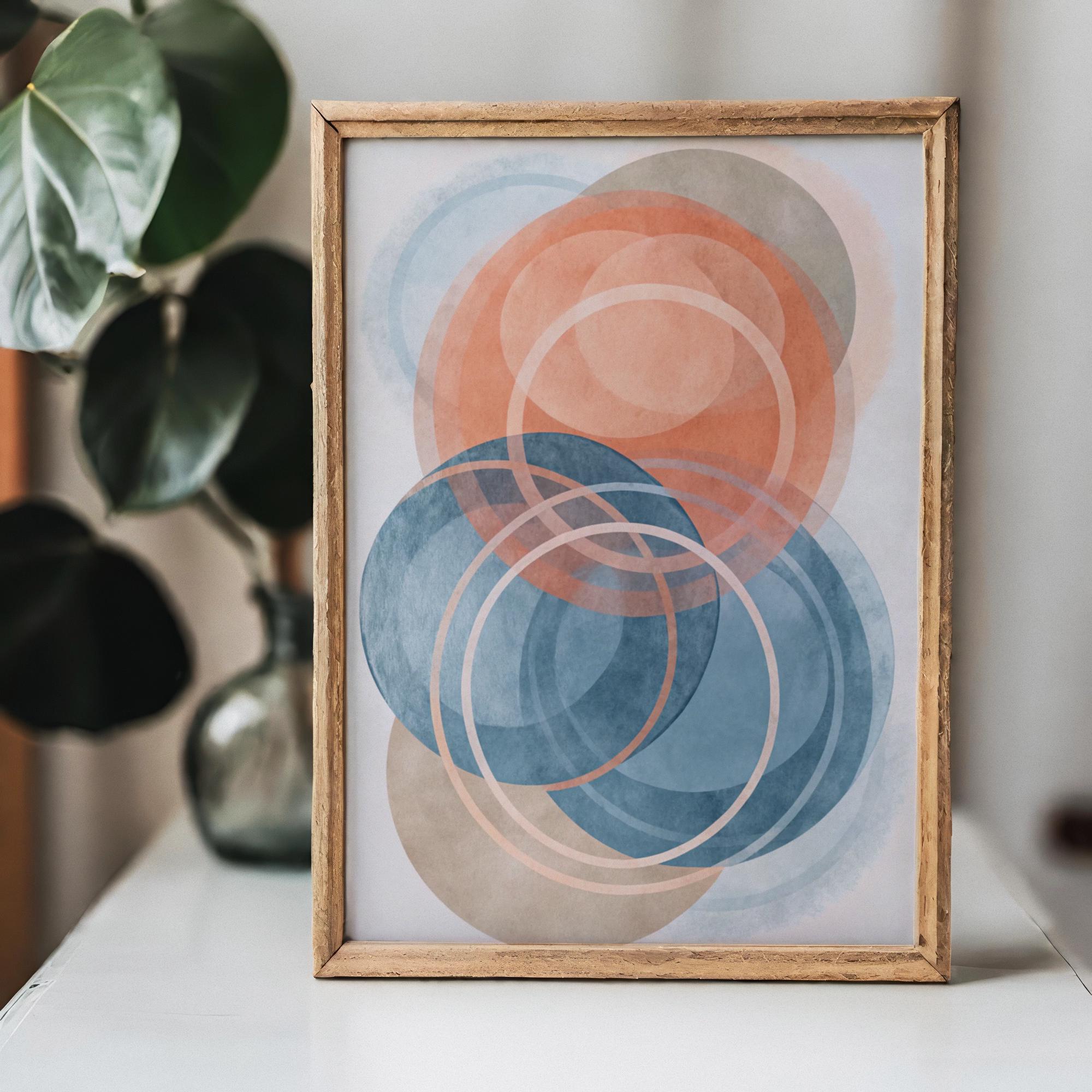 Abstract Circles Wall Art | Minimalist Printable Digital Art - Etsy