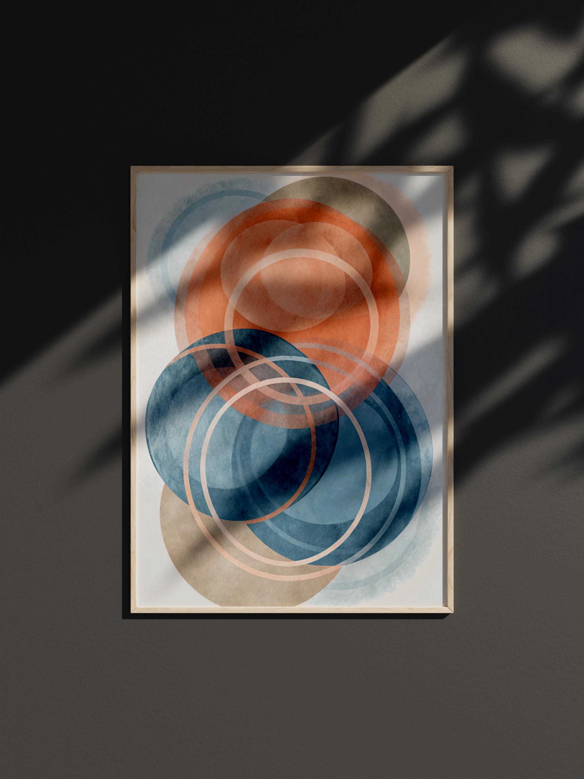 Abstract Circles Wall Art | Minimalist Printable Digital Art - Etsy