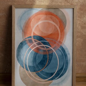 Abstract Circles Wall Art | Minimalist Printable Digital Art - Etsy