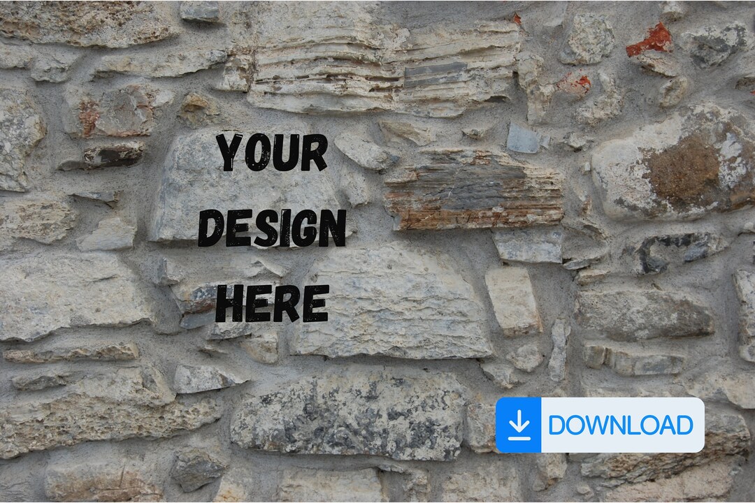 Clean Stone Wall Digital Photo Backgroundcastle Print - Etsy