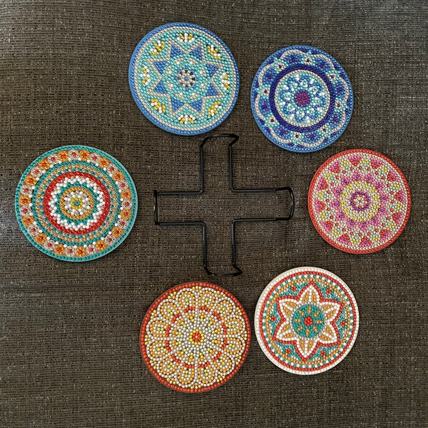 Diamond Dot Coasters - Etsy