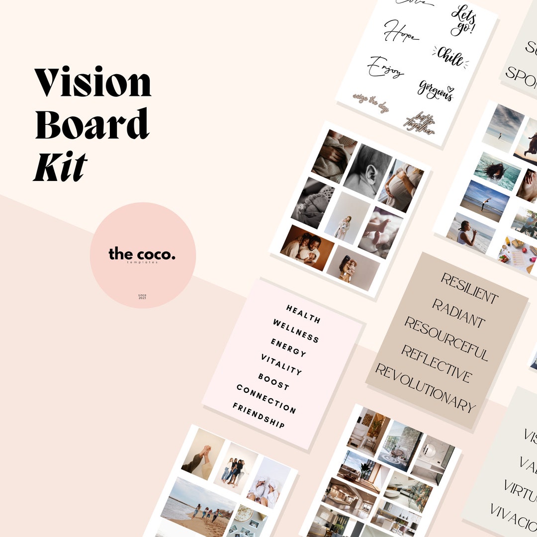 Vision Board, Vision Board Printables, Vision Board Kit, Manifestation ...