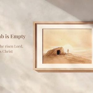 The Empty Tomb | Art Print Jesus Wall Art, Jesus Painting, Christian ...