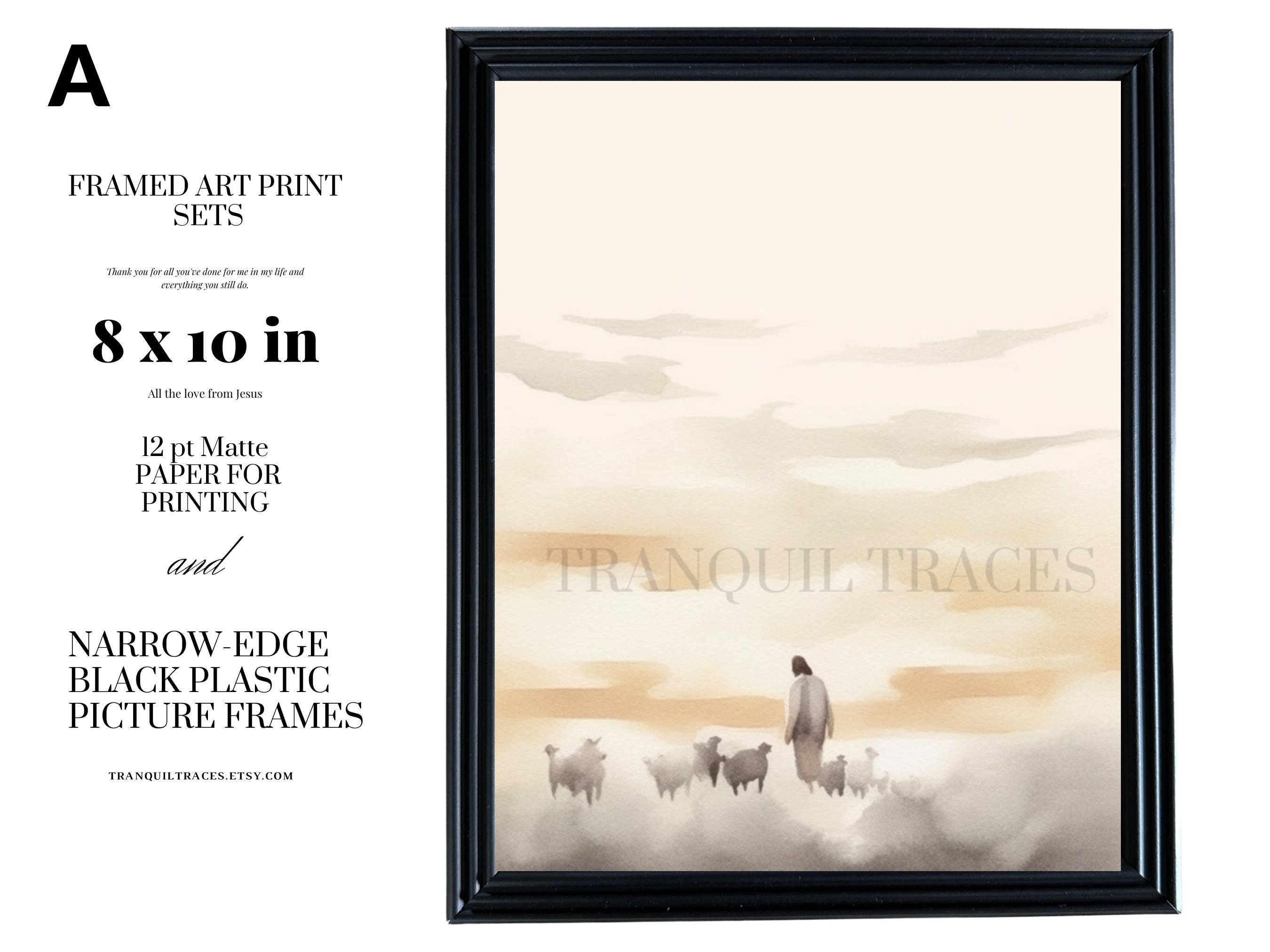 Framed Bible Art Printbaptism Gift Girlmatte Paper With Hanging ...