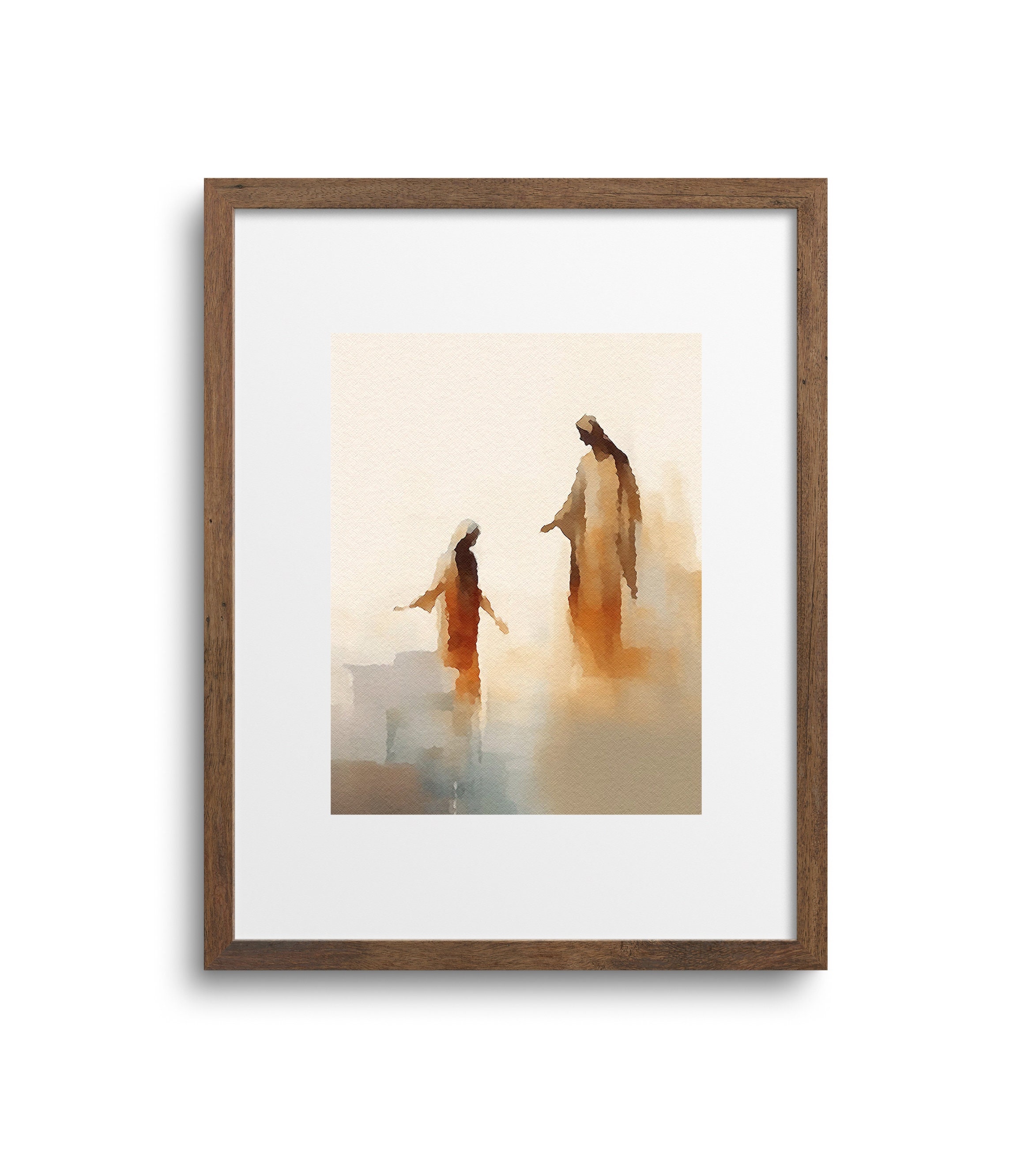 Jesus Heals Bleeding Woman Jesus Bible Wall Art Modern - Etsy