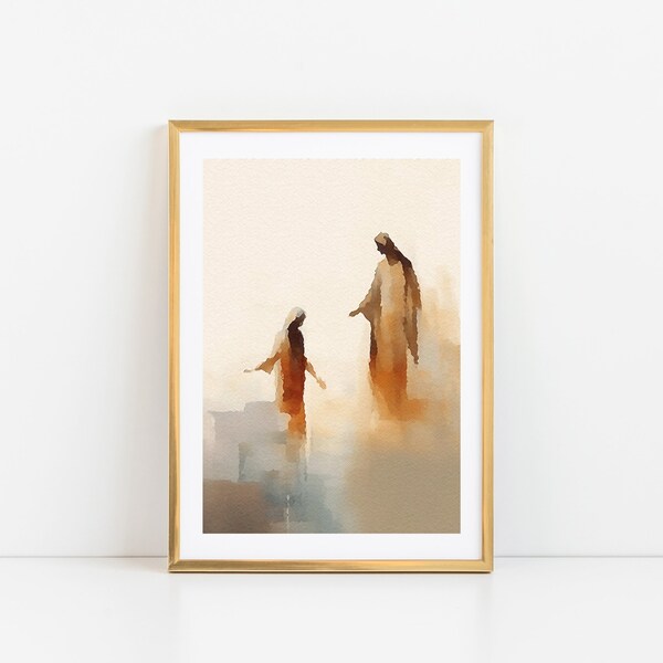 Vertical Jesus Painting - Etsy