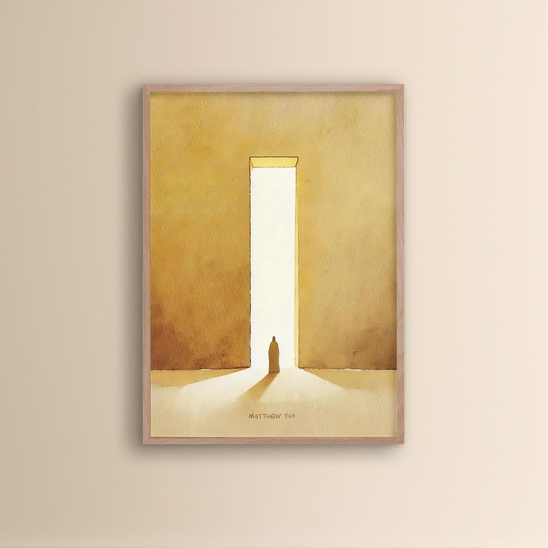 The Narrow Gate (vertical) | Art Print Jesus Wall Art, Jesus Painting ...