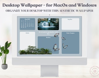 2023 Desktop Organizer Wallpaper, Digital Calendar - Etsy