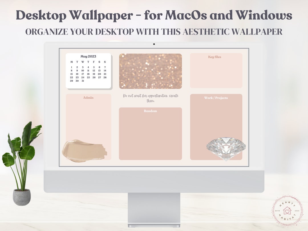 2023 Desktop Organizer Wallpaper, Digital Calendar - Etsy