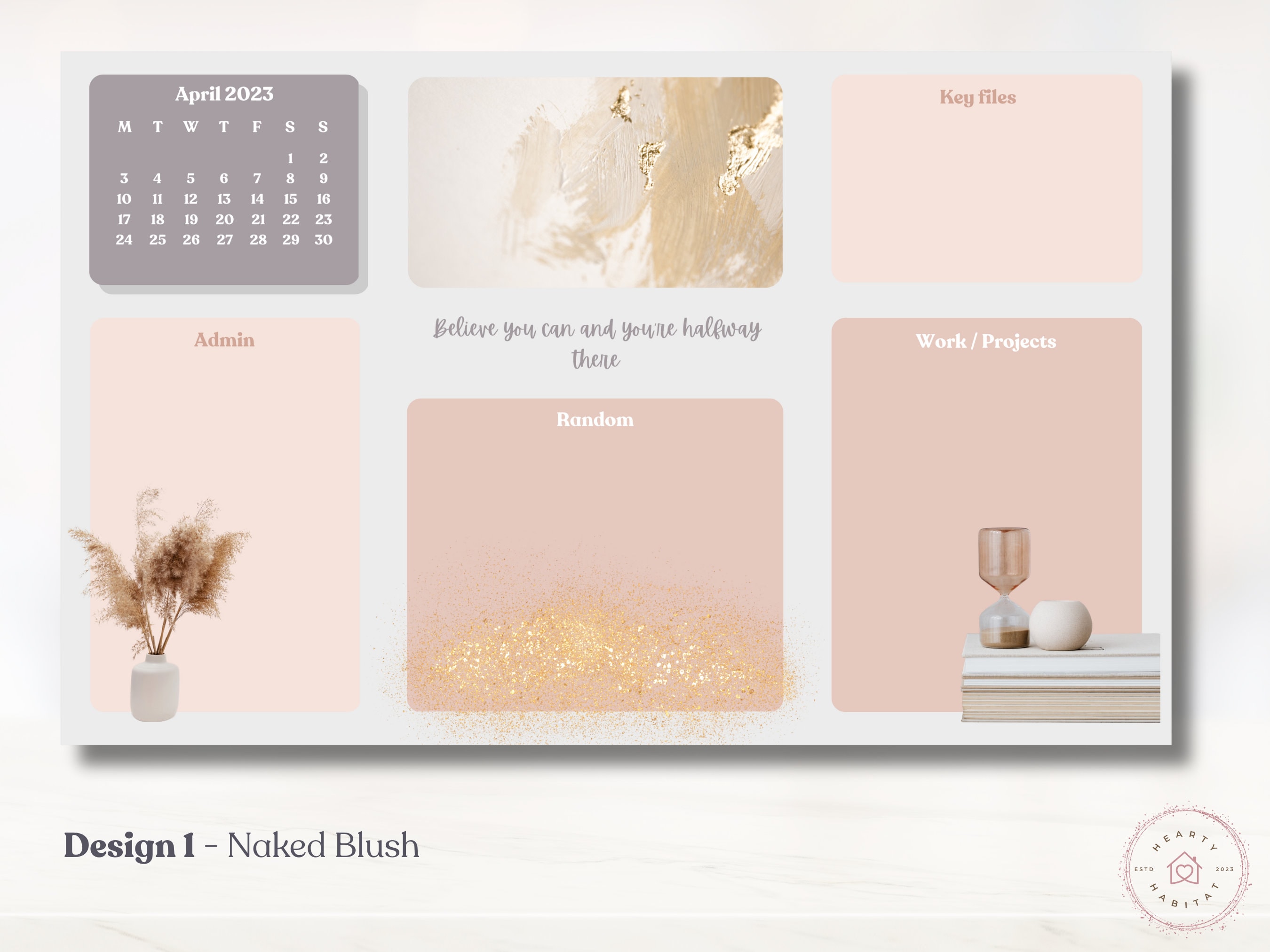 2023 Desktop Organizer Wallpaper, Digital Calendar - Etsy