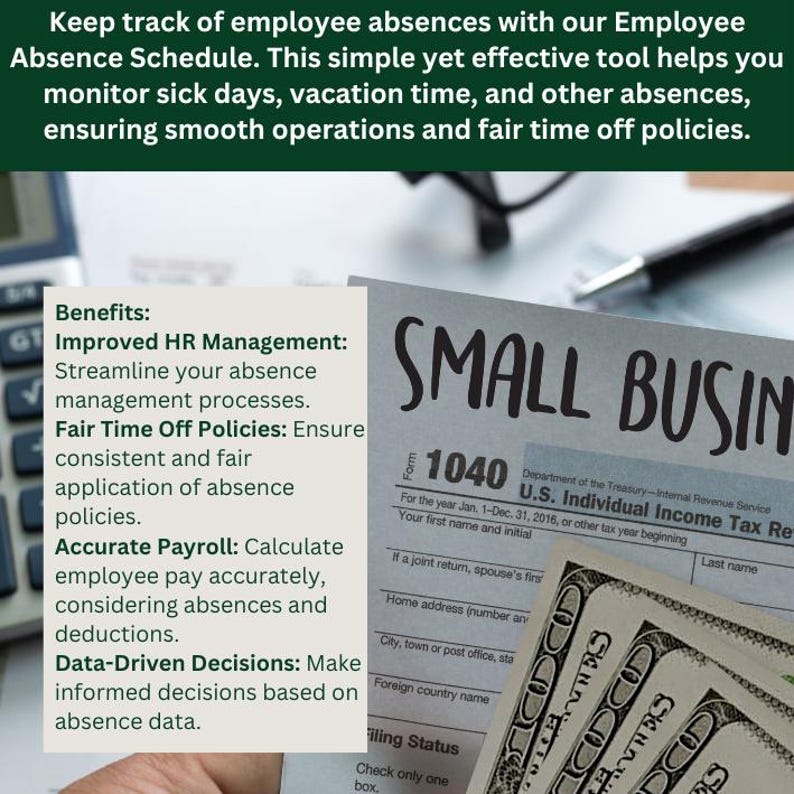 Employee Absence Schedule - Etsy