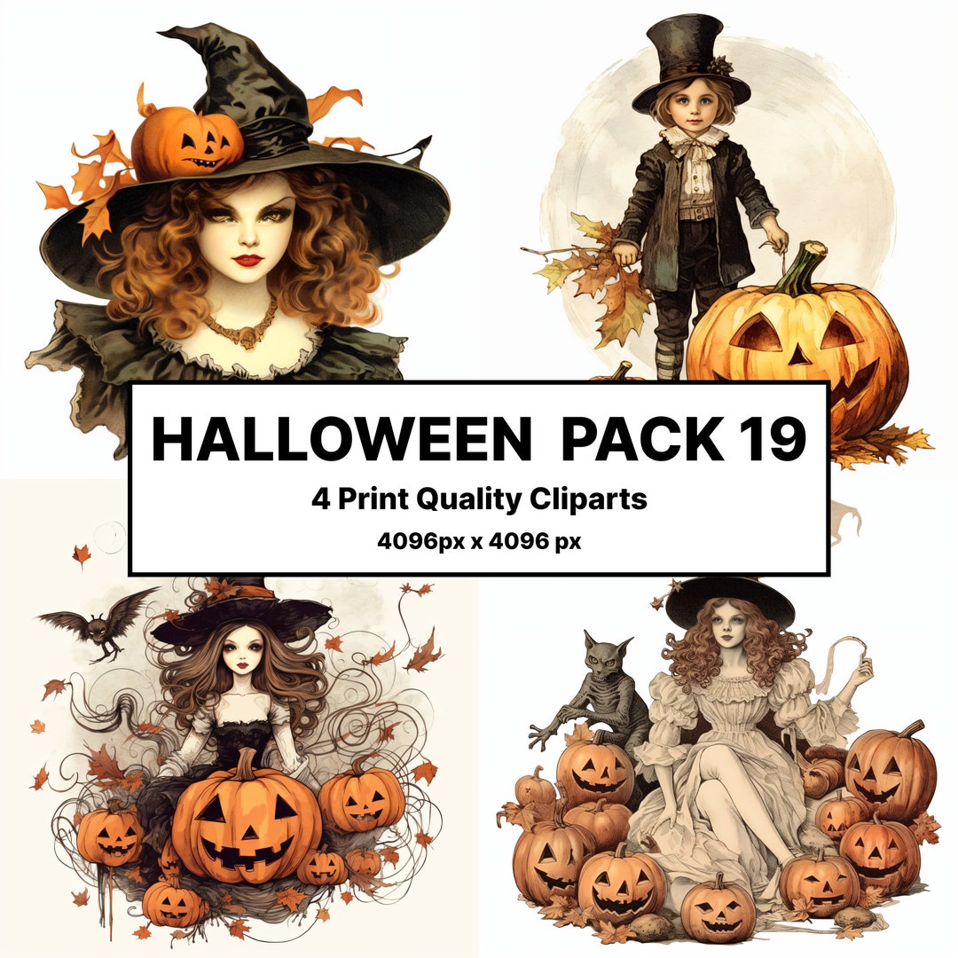 Halloween Pack 19 Clipart, Digital Cliparts - Fine Art Digital Clipart ...