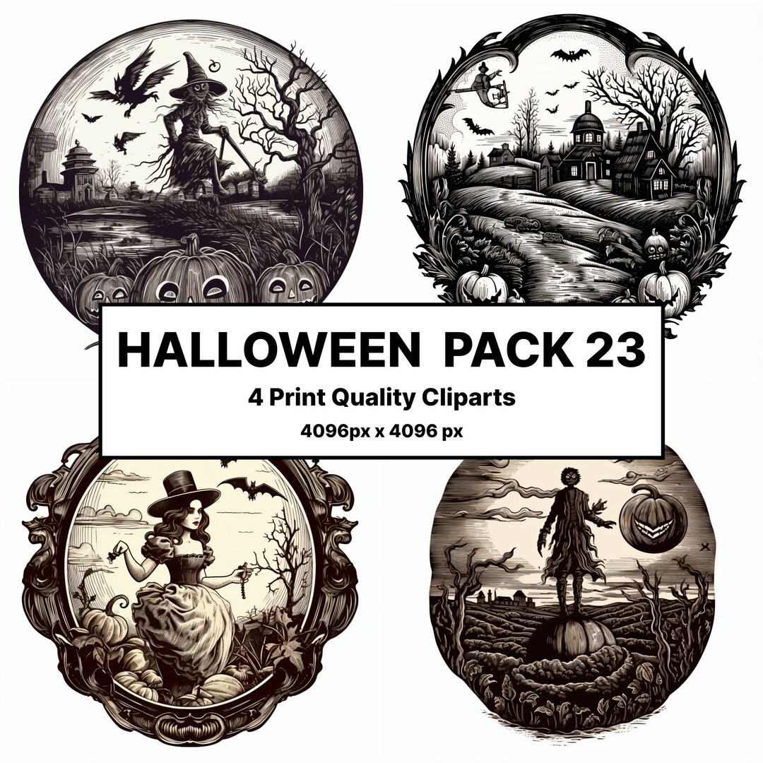Halloween Pack 23 Clipart, Digital Cliparts - Fine Art Digital Clipart ...