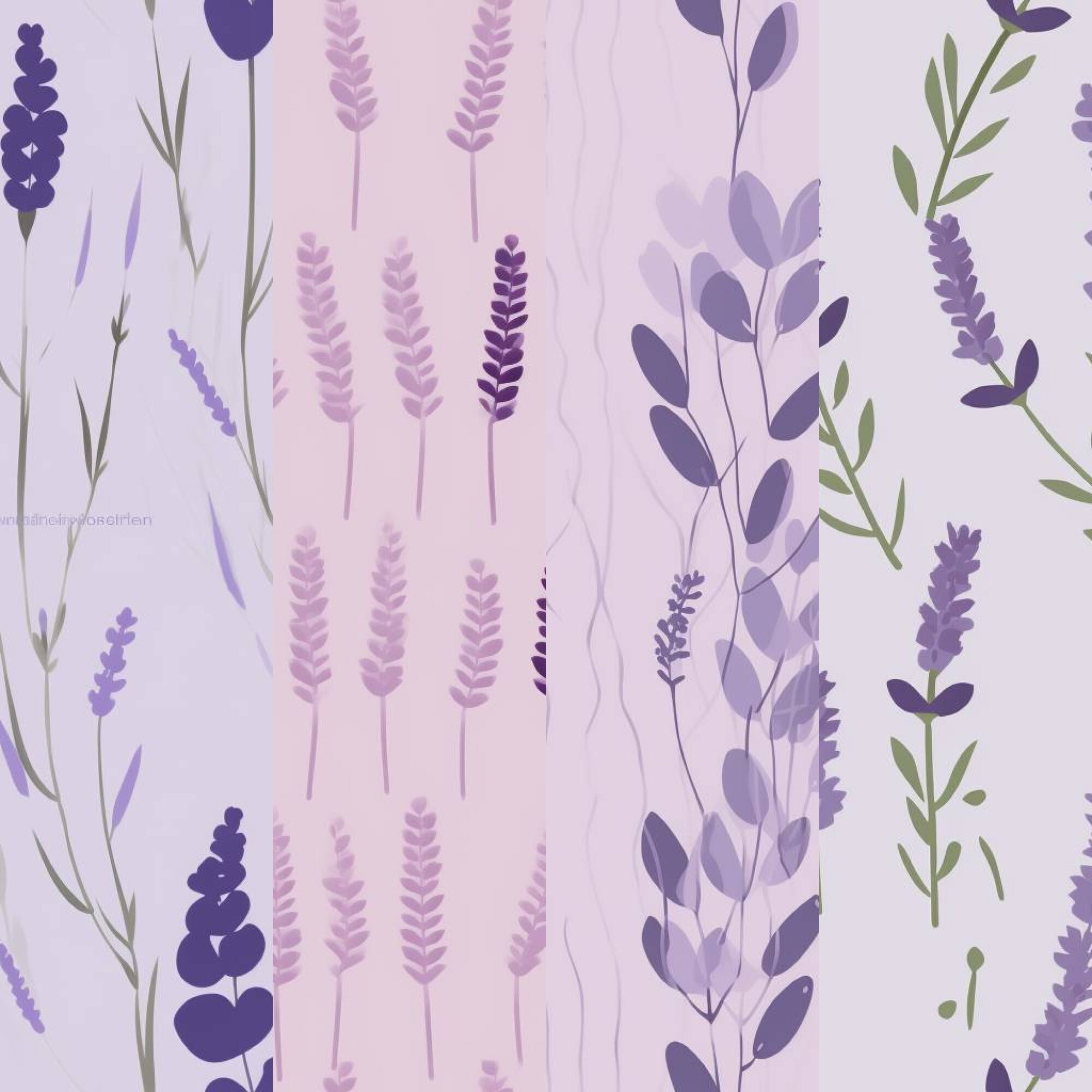Lavender Pack 2, Flowers Digital Paper, Flowers Seamless Pattern ...