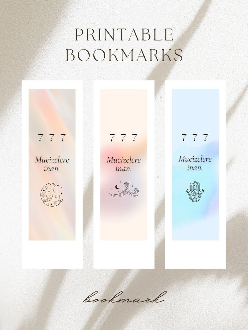 Printable Bookmarks Digital Download Digital Print Bookmarks Bookmark ...
