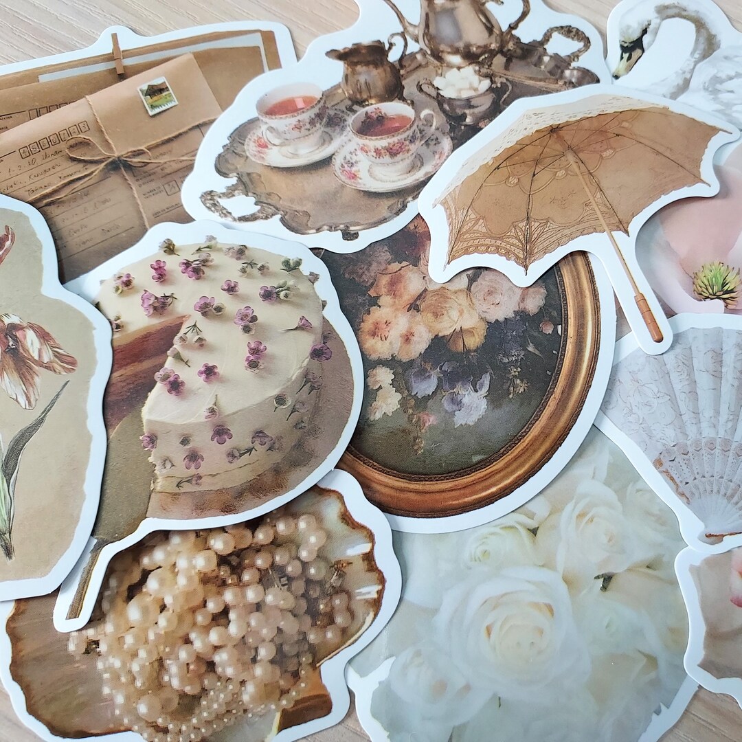 50 Pcs Stickers – Victorian/renaissance OR Cottagecore Set – Vintage ...