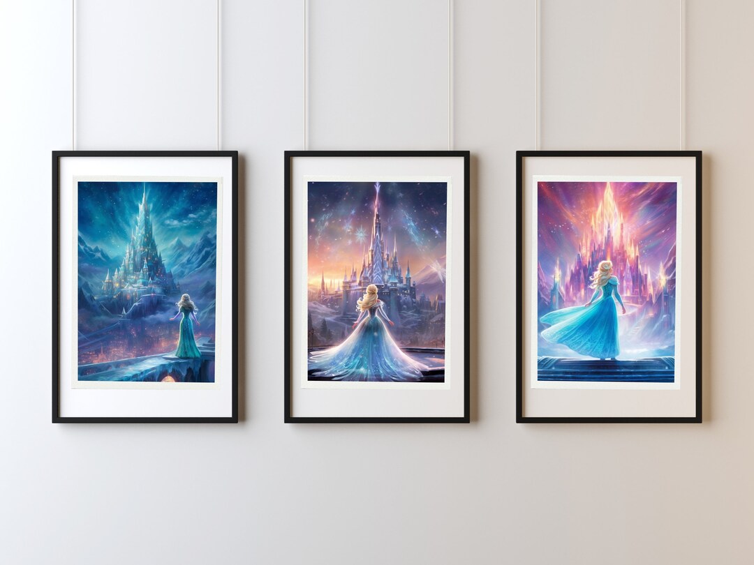 Set of 3 Frozen Wall Artworks, Frozen Wall Art to Print, Digital ...
