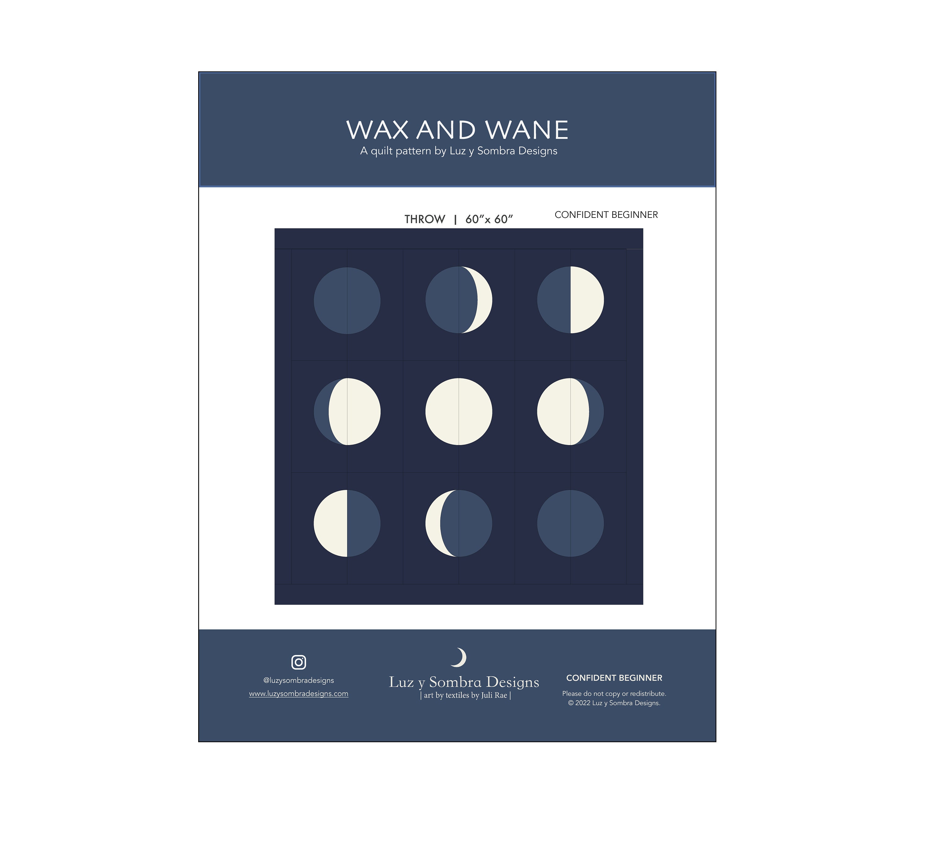 Moon Phases Quilt Pattern: Wax and Wane Design (PDF Pattern) - Etsy