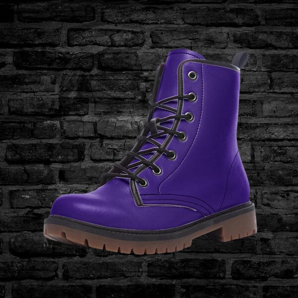 Leather Combat Boots - Etsy