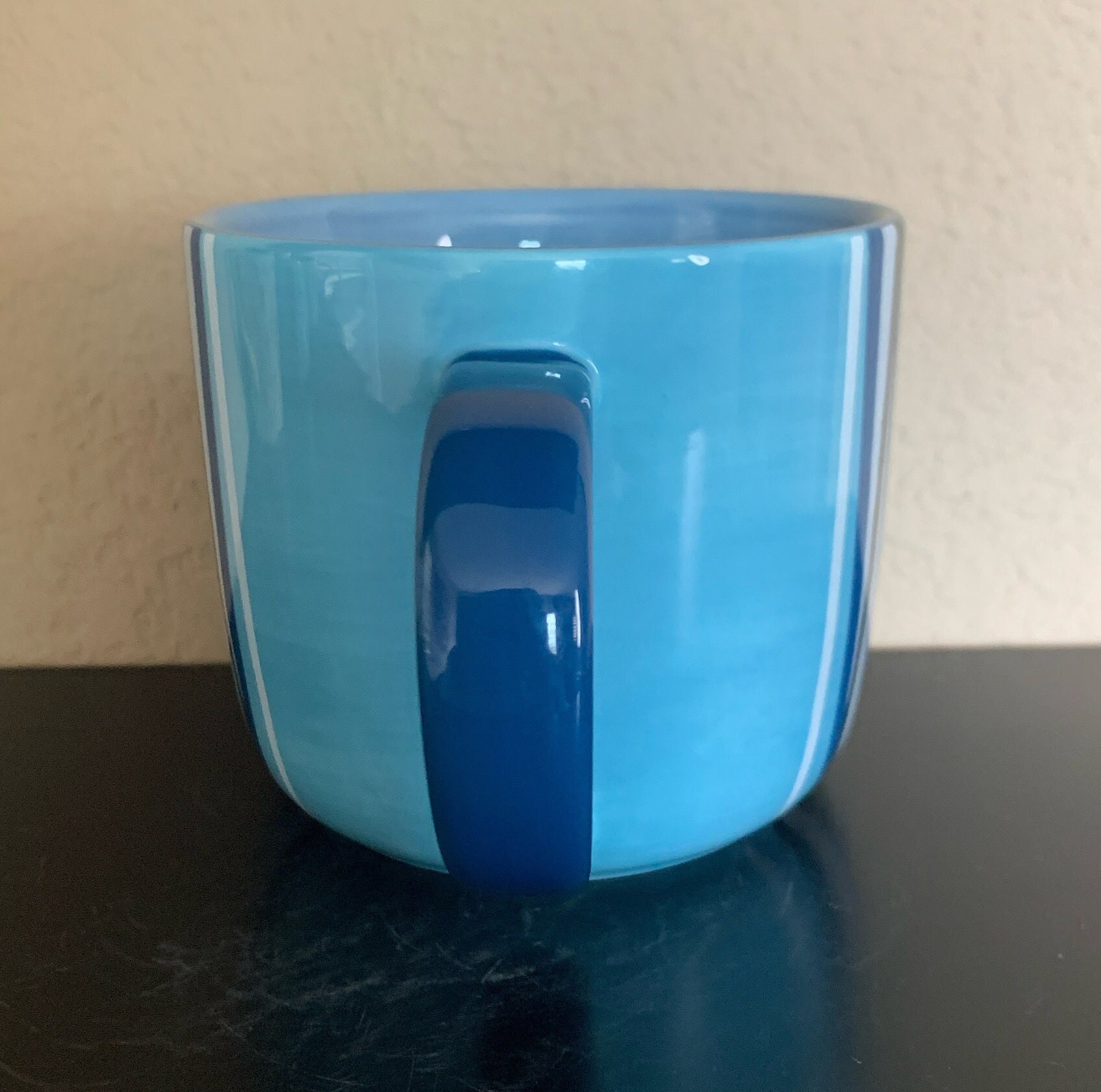 STARBUCKS BLUE STRIPED Modern Design Coffee Mug / Tea Cup 16 Oz ...