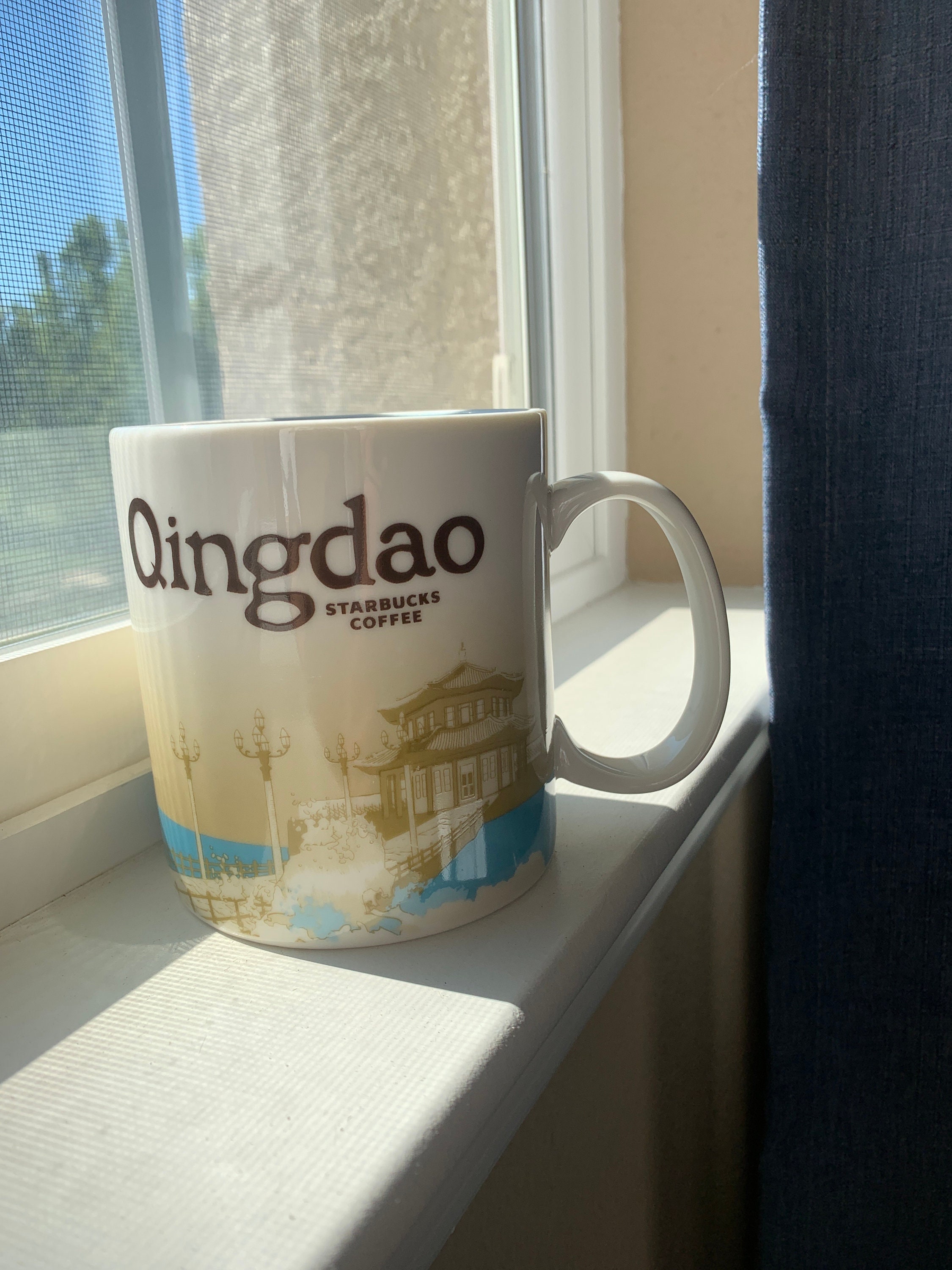 STARBUCKS "global Icon" Collection Series QINGDAO Coffee Mug / Tea Cup ...