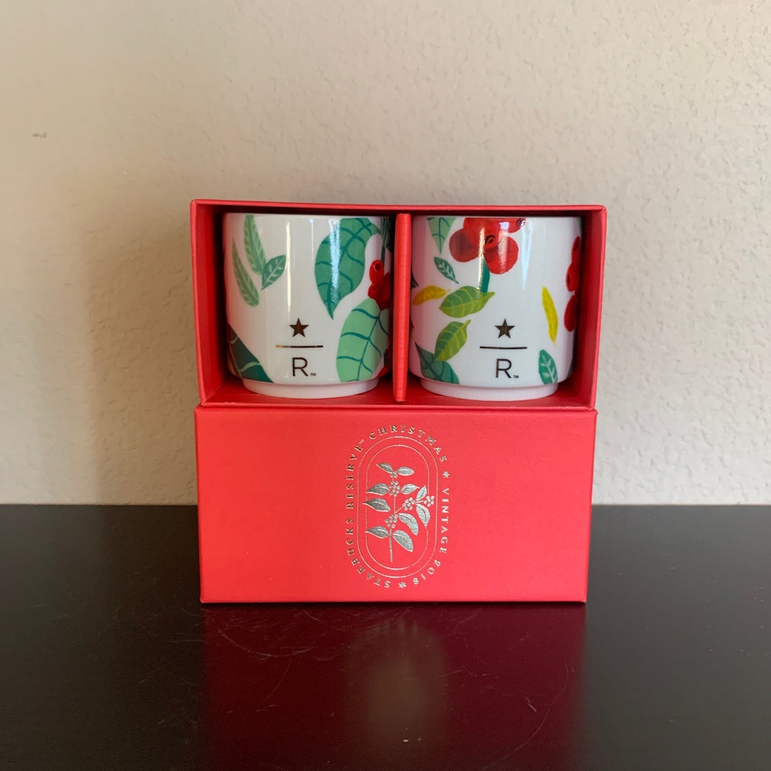 STARBUCKS RESERVE R Christmas Collection Vintage Demi Mugs 3 Oz. Set of ...