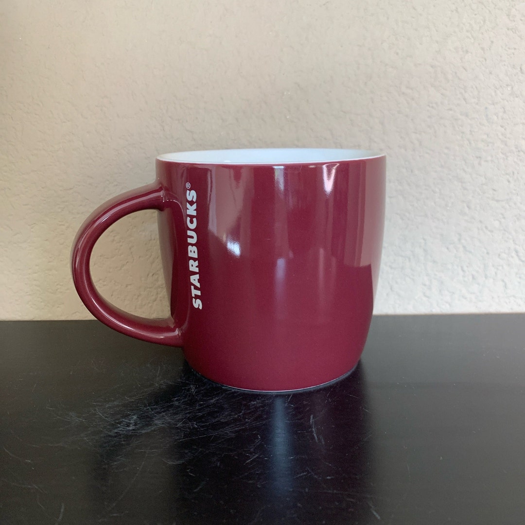 STARBUCKS Maroon Color Coffee Mug / Tea Cup 14 Oz. - Preowned - Etsy