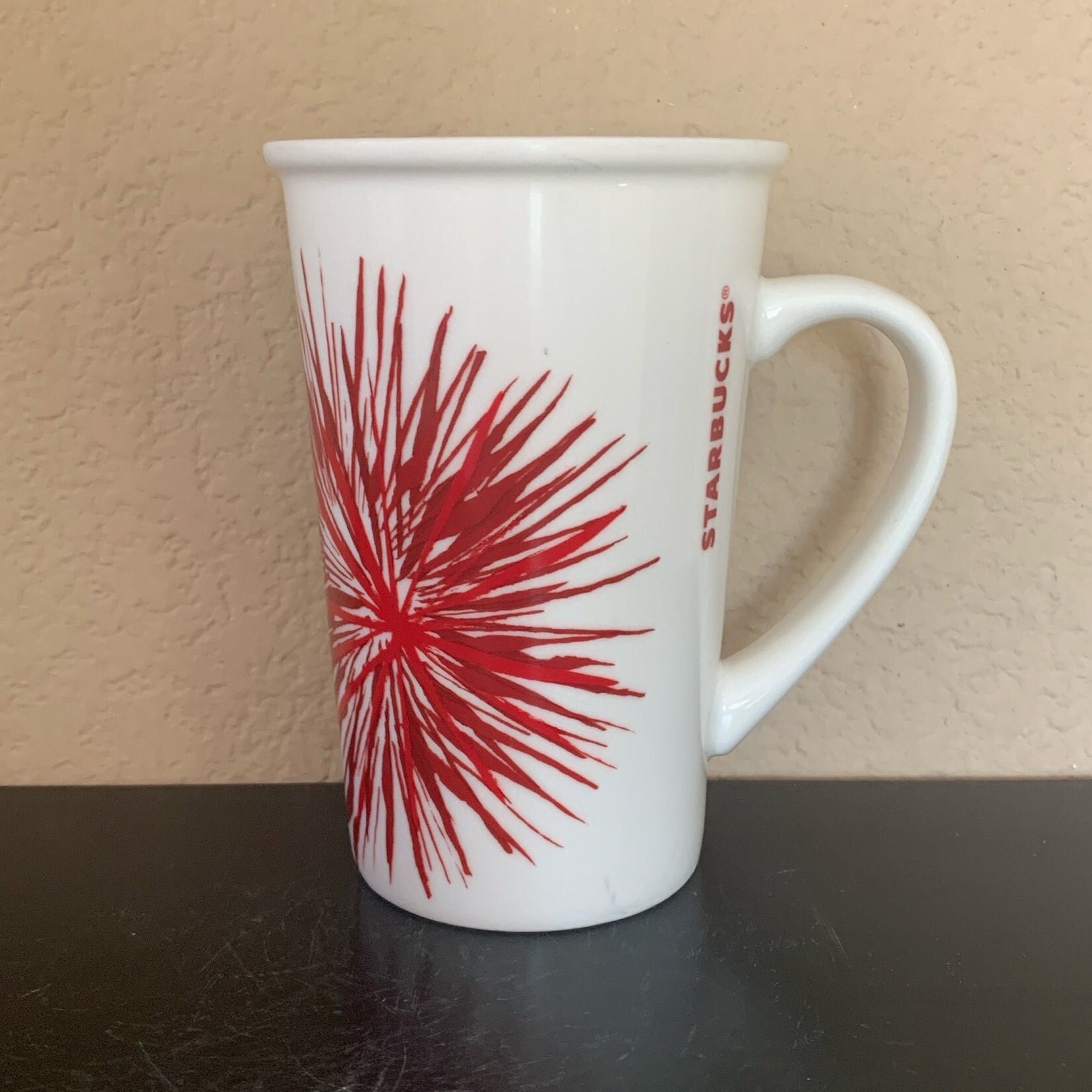 STARBUCKS FESTIVE HOLIDAY Tall Fireworks Coffee Mug / Tea Cup 12 Oz ...